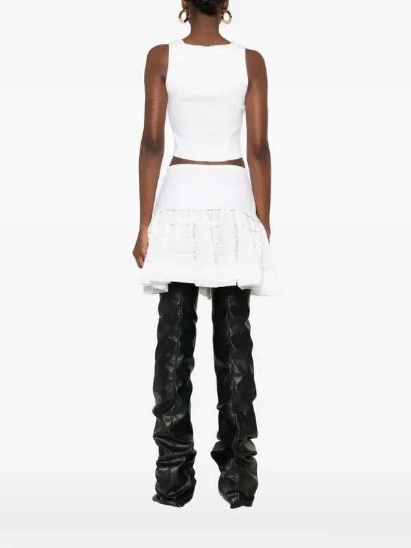 Alaïa Wool Corset Top - White