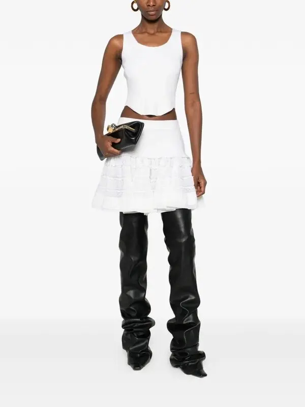 Alaïa Wool Corset Top - White