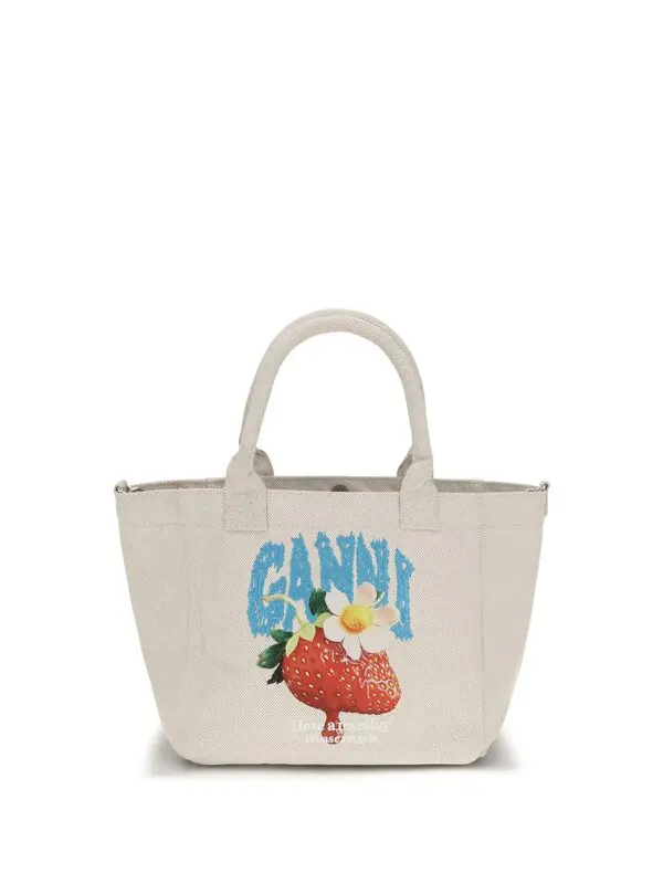 GANNI Easy Shoulder Bag - Cream