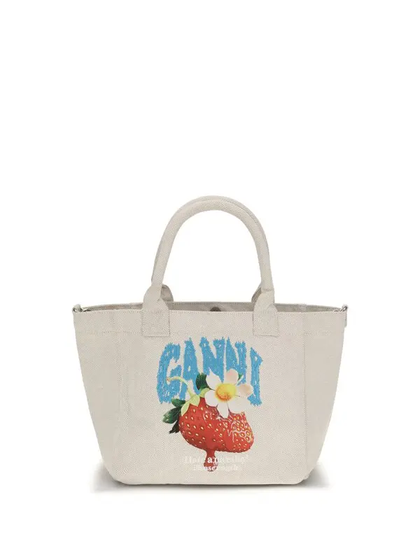 GANNI Easy Shoulder Bag - Cream