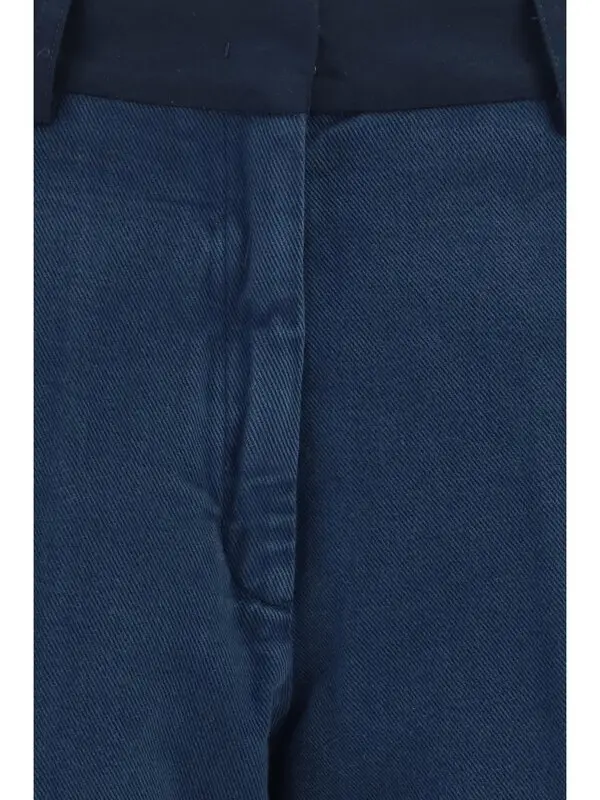 FORTE_FORTE Cotton Chino Trousers - Blue