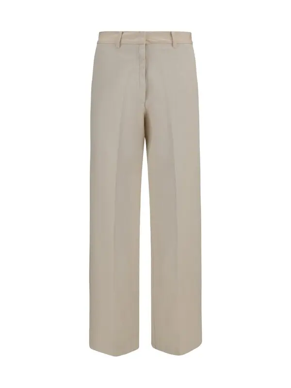 FORTE_FORTE Cotton Chino Pants - Cream