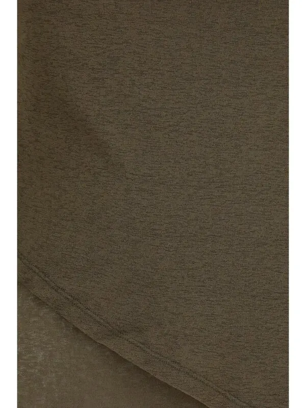 GANNI Asymmetrical Knot Top - Green