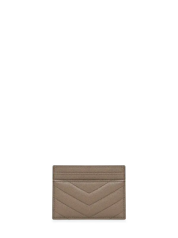Saint Laurent Light Taupe Cassandre Card Holder