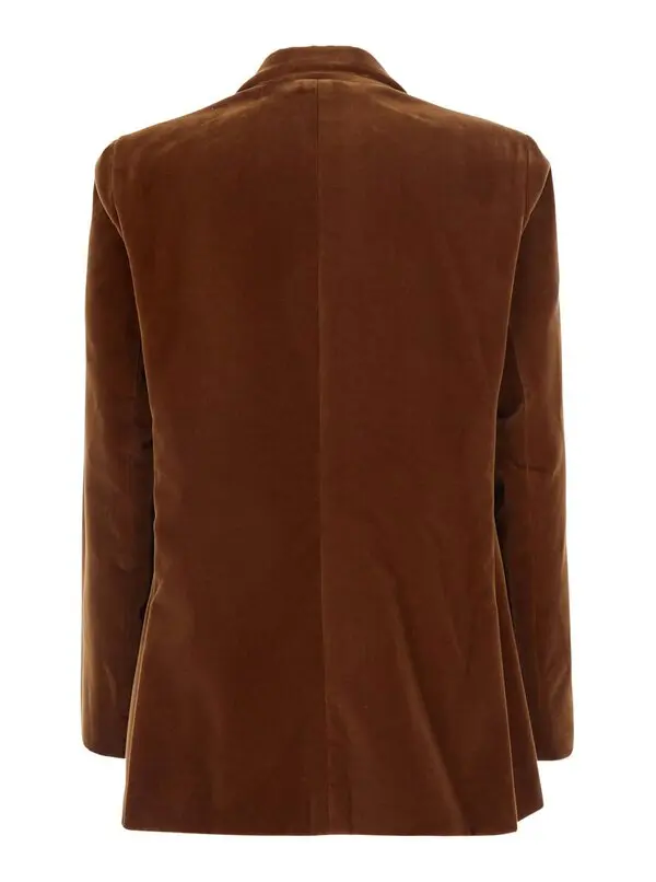 BLAZÉ MILANO Jealousy' Double-breasted Jacket With Peak Revers In Velvet For - Brown