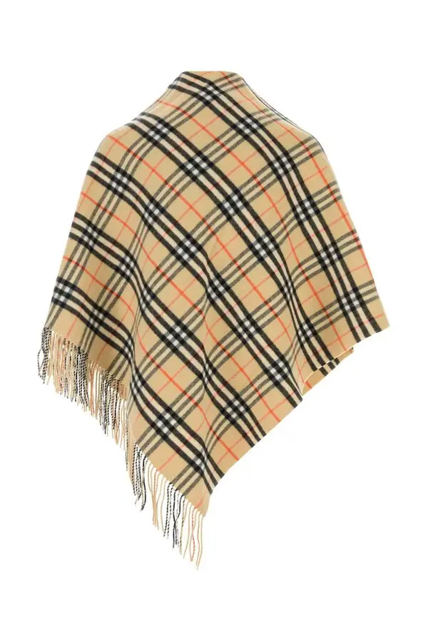 Burberry Embroidered Wool Blend Cape - Multicolor