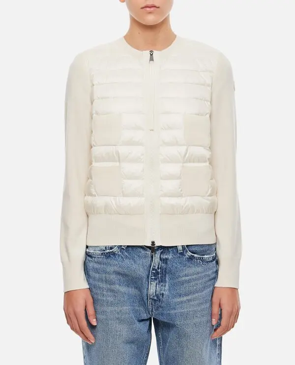 Moncler Zip-up Wool Cardigan - Multicolor