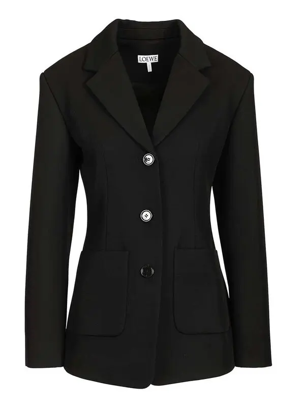 Loewe Wool Twill Jacket - Black