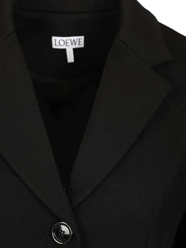 Loewe Wool Twill Jacket - Black