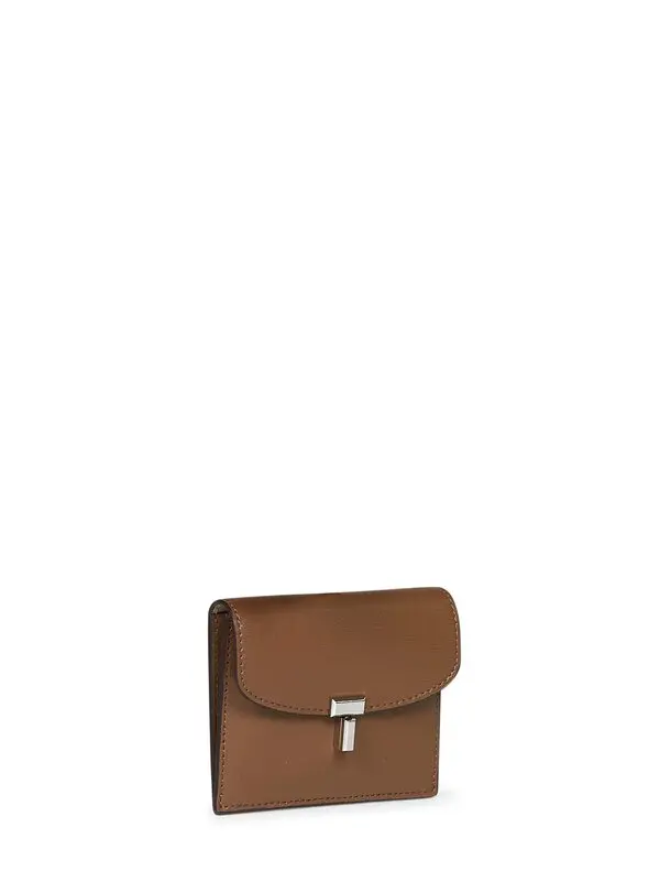 TOTEME Tiramisu Brown T-lock Card Holder - Multicolor