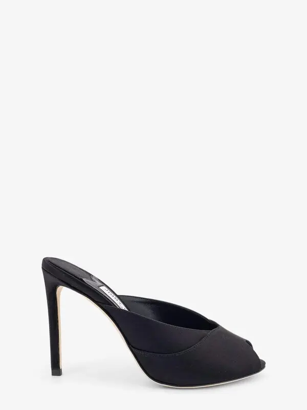 JIMMY CHOO Brigitte Mule 100 Satin Sandals