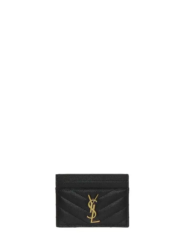 Saint Laurent Cassandre Matelassé Mini Cardholder - Multicolor