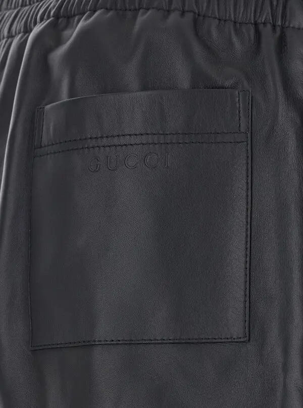 Gucci Leather Bermuda Shorts - Multicolor