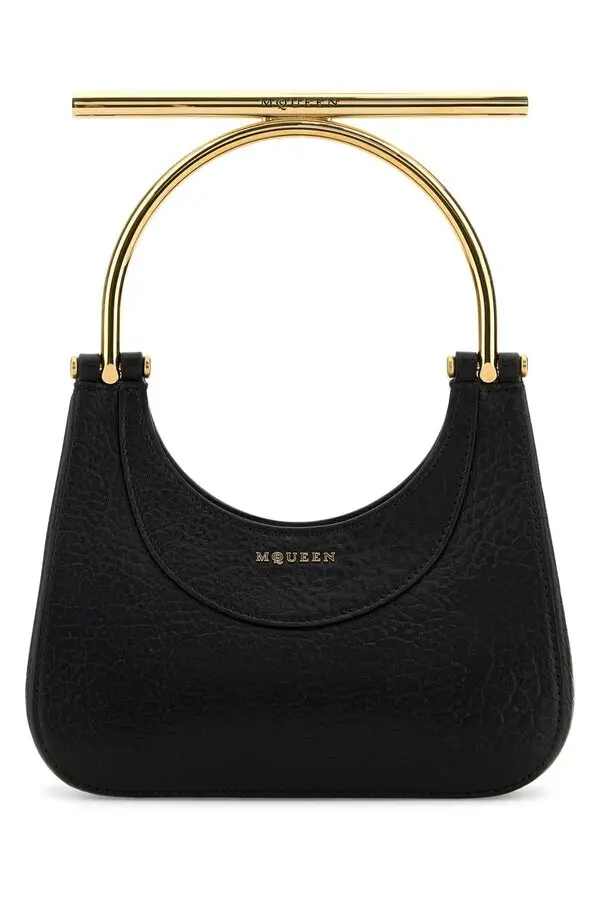 Alexander McQueen Leather Mini Cross-bar Handbag
