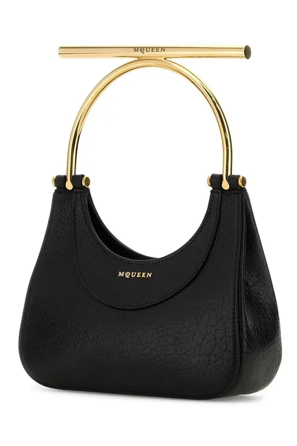 Alexander McQueen Leather Mini Cross-bar Handbag