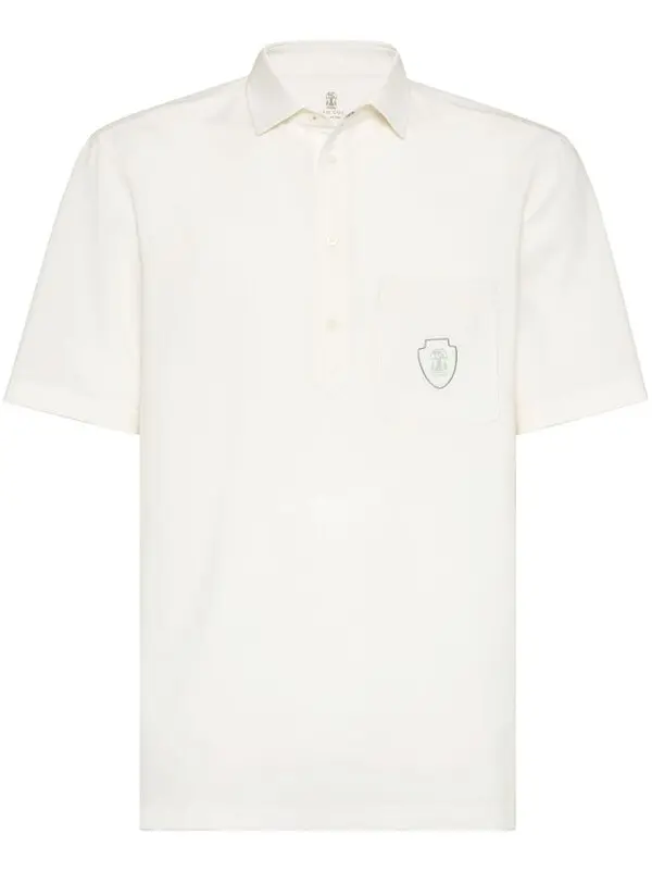 Brunello Cucinelli Logo Wool Polo Shirt