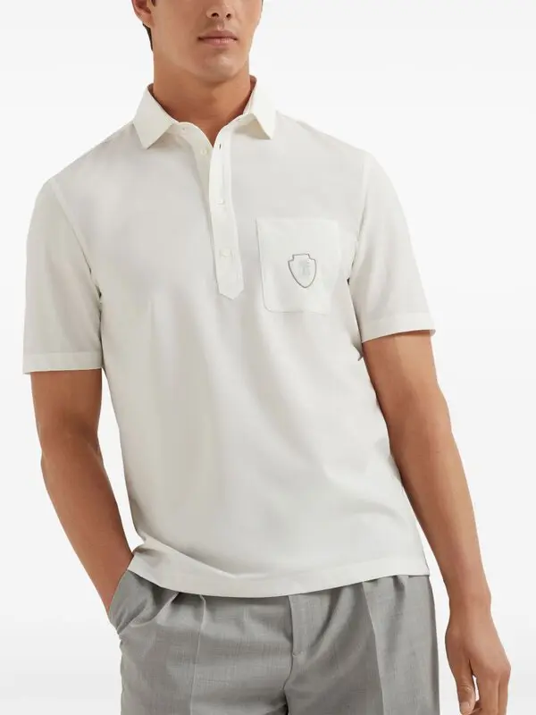 Brunello Cucinelli Logo Wool Polo Shirt