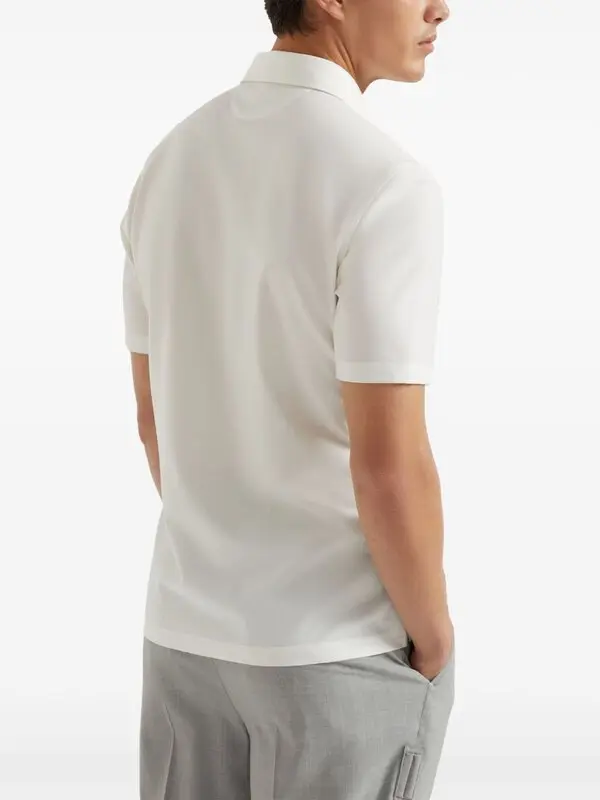 Brunello Cucinelli Logo Wool Polo Shirt