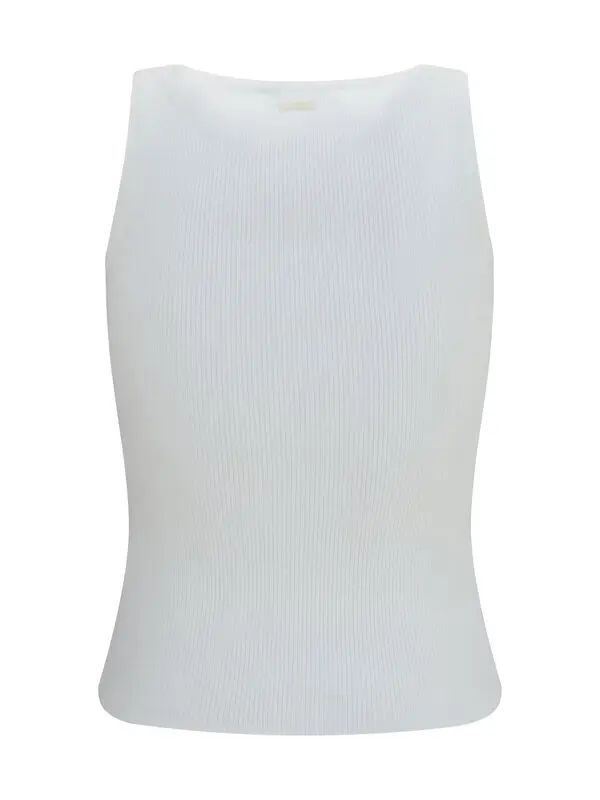 Max Mara Ribbed Jersey Tank Top - White