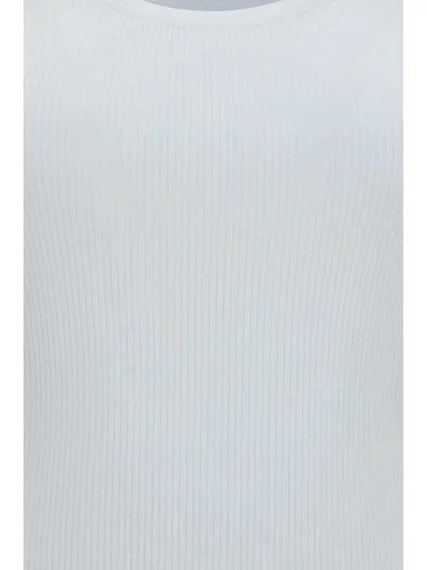 Max Mara Ribbed Jersey Tank Top - White