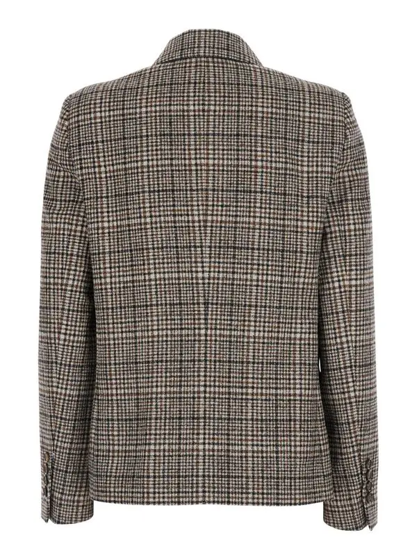 Brunello Cucinelli Wool Check Blazer - Multicolor