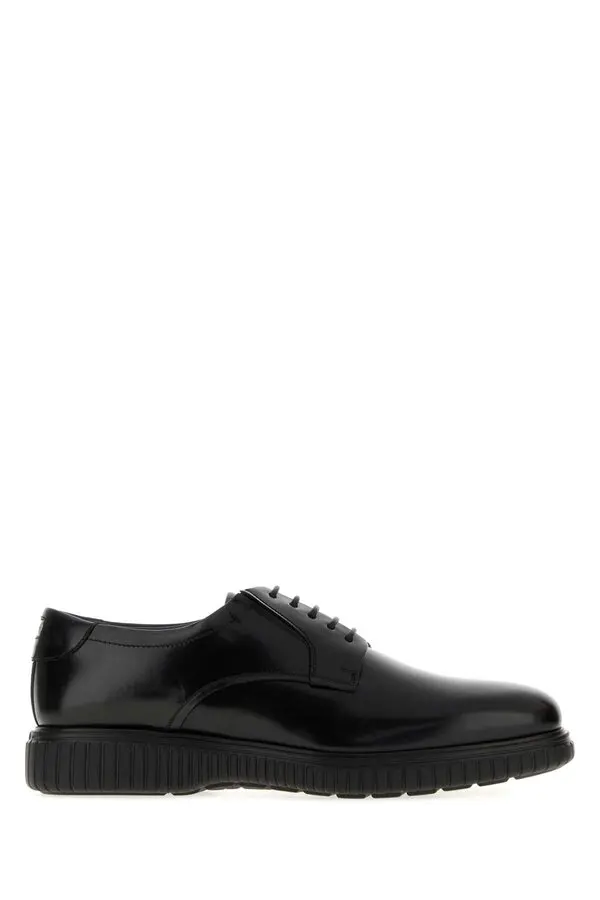 FERRAGAMO Sandro Leather Lace-up Shoes - Black