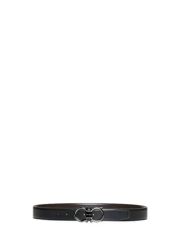 FERRAGAMO Reversible And Adjustable Gancini Belt