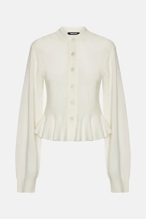 ROTATE BY BIRGER CHRISTENSEN Sculptured Knit Cardigan