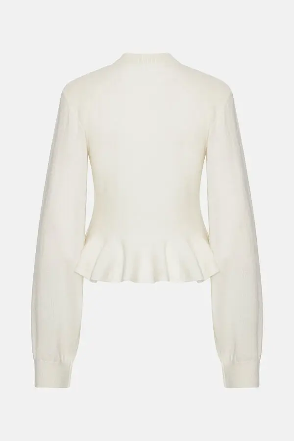 ROTATE BY BIRGER CHRISTENSEN Sculptured Knit Cardigan