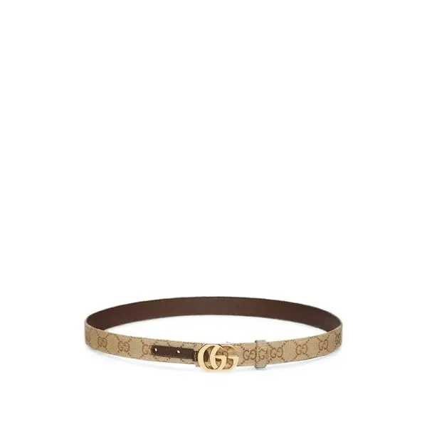 Gucci Canvas And Leather Belt - Cream