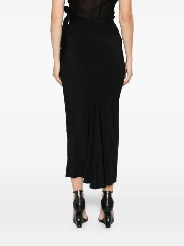 Rick Owens Cotton Blend Midi Skirt