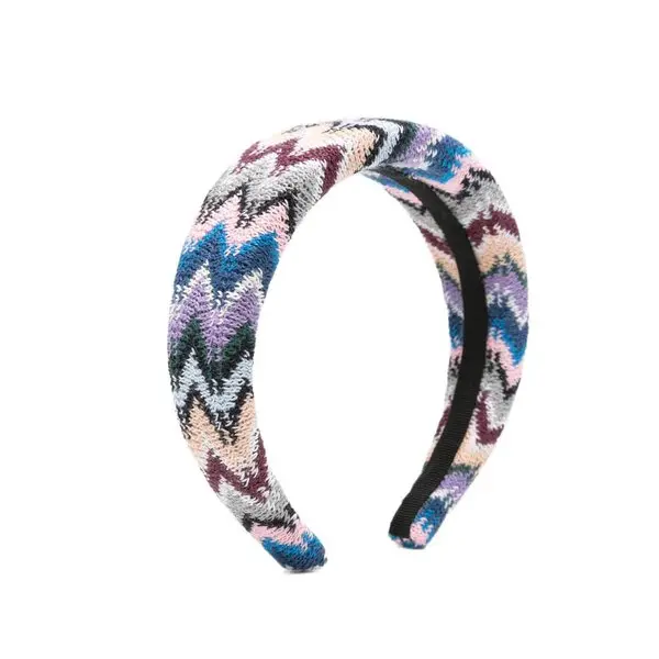 Missoni Zigzag Knit Headband - Blue