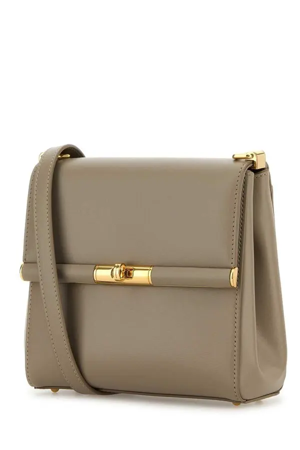 Dolce & Gabbana Dove Grey Leather Marlene Crossbody Bag - Gray