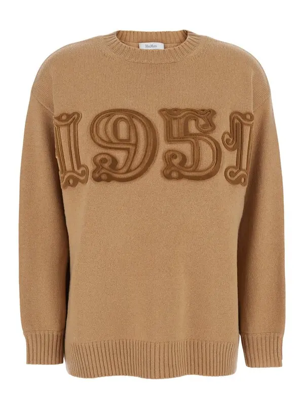 Max Mara Wool And Cashmere Blend Embroidered Pullover - Cream