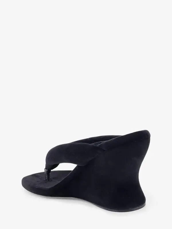 Balenciaga Gaeta Velvet Sandals - Black