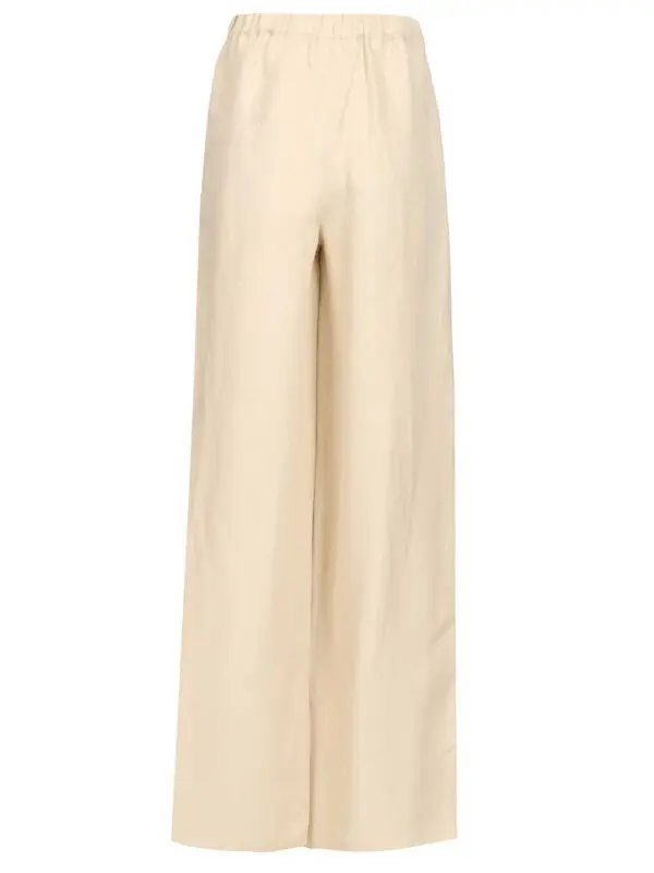 Max Mara Linen And Silk Trousers - Cream