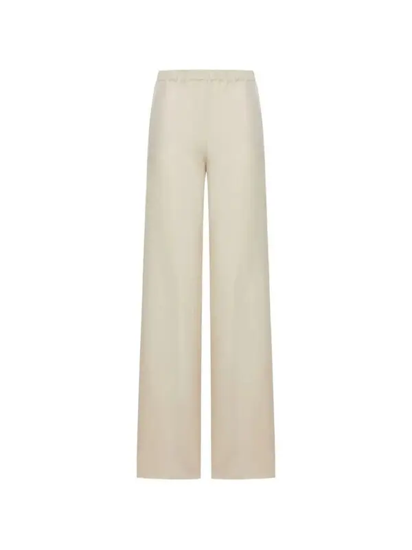 Max Mara Linen And Silk Trousers - Cream