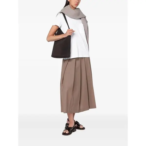 Max Mara Cotton Embroidered Pocket Short Sleeve T-shirt