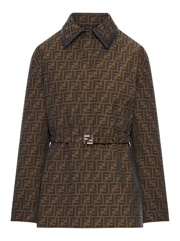 Fendi Ff Canvas Jacket - Brown