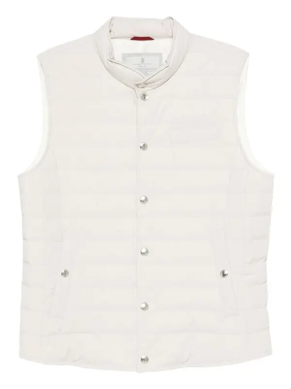 Brunello Cucinelli Nylon Down Vest - White