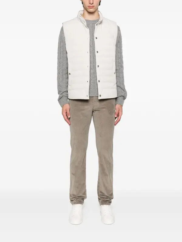 Brunello Cucinelli Quilted Nylon Vest - White