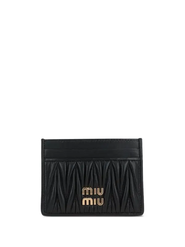 Miu Miu Matelassé Nappa Leather Card Holder