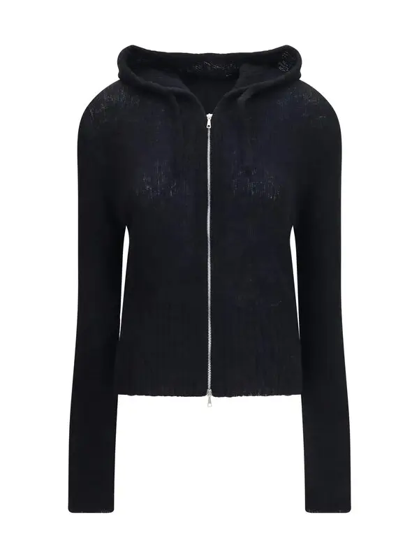 Our Legacy Alpaca-blend Zip-up Hoodie - Black