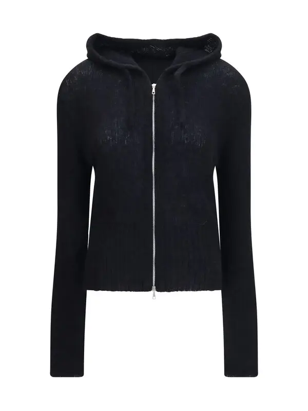 Our Legacy Alpaca-blend Zip-up Hoodie - Black