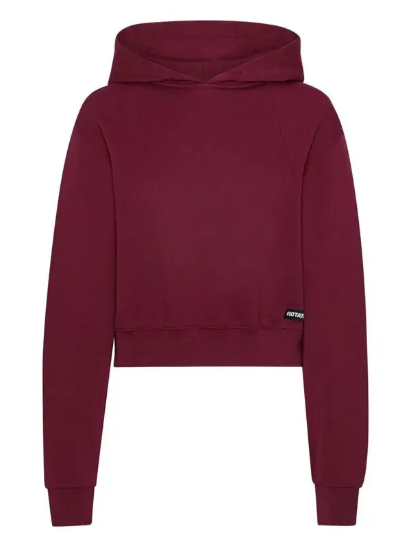 ROTATE BY BIRGER CHRISTENSEN Terry Back Cropped Hoodie - Multicolor