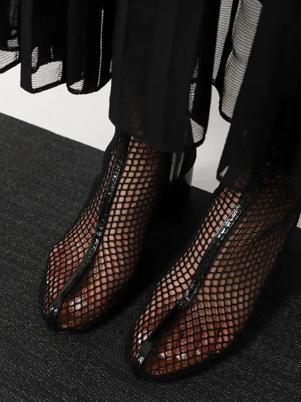 Alaïa 55 Mesh And Patent Leather Boots - Multicolor