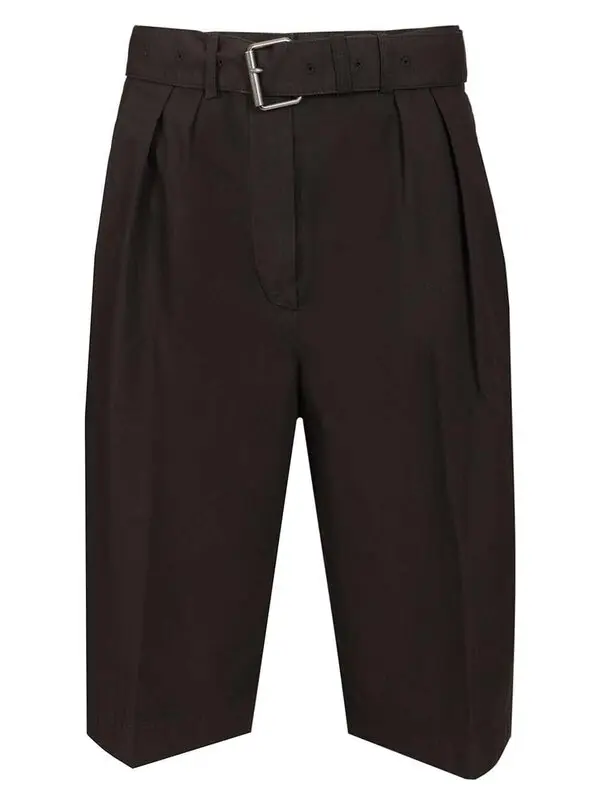 Dries Van Noten Cotton Wide Leg Shorts - Brown