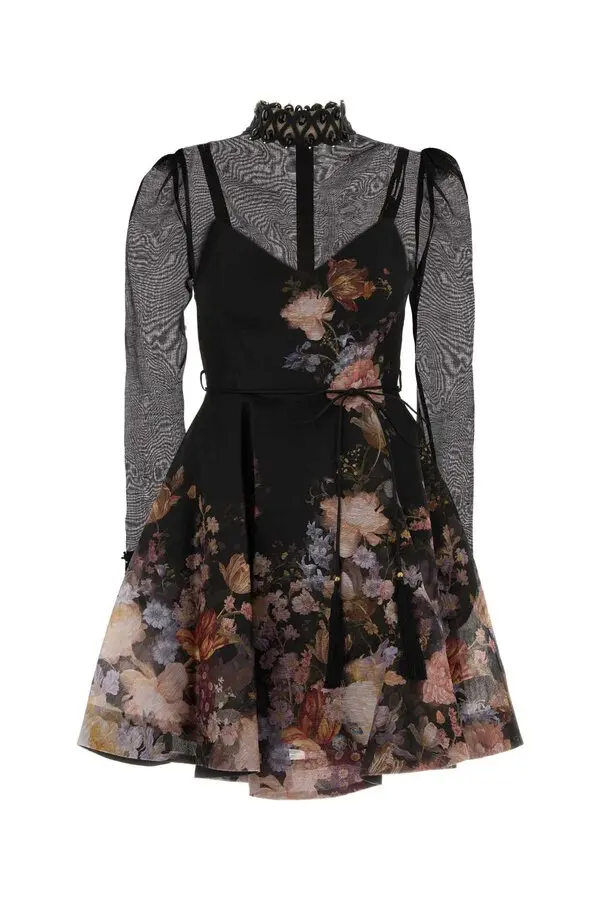 Zimmermann Printed Organdy Valiant Mini Dress - Multicolor