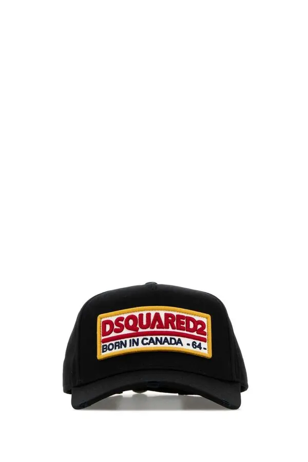 Dsquared2 Cotton Baseball Cap - Black