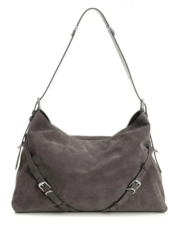 Givenchy Voyou Suede Shoulder Bag - Gray